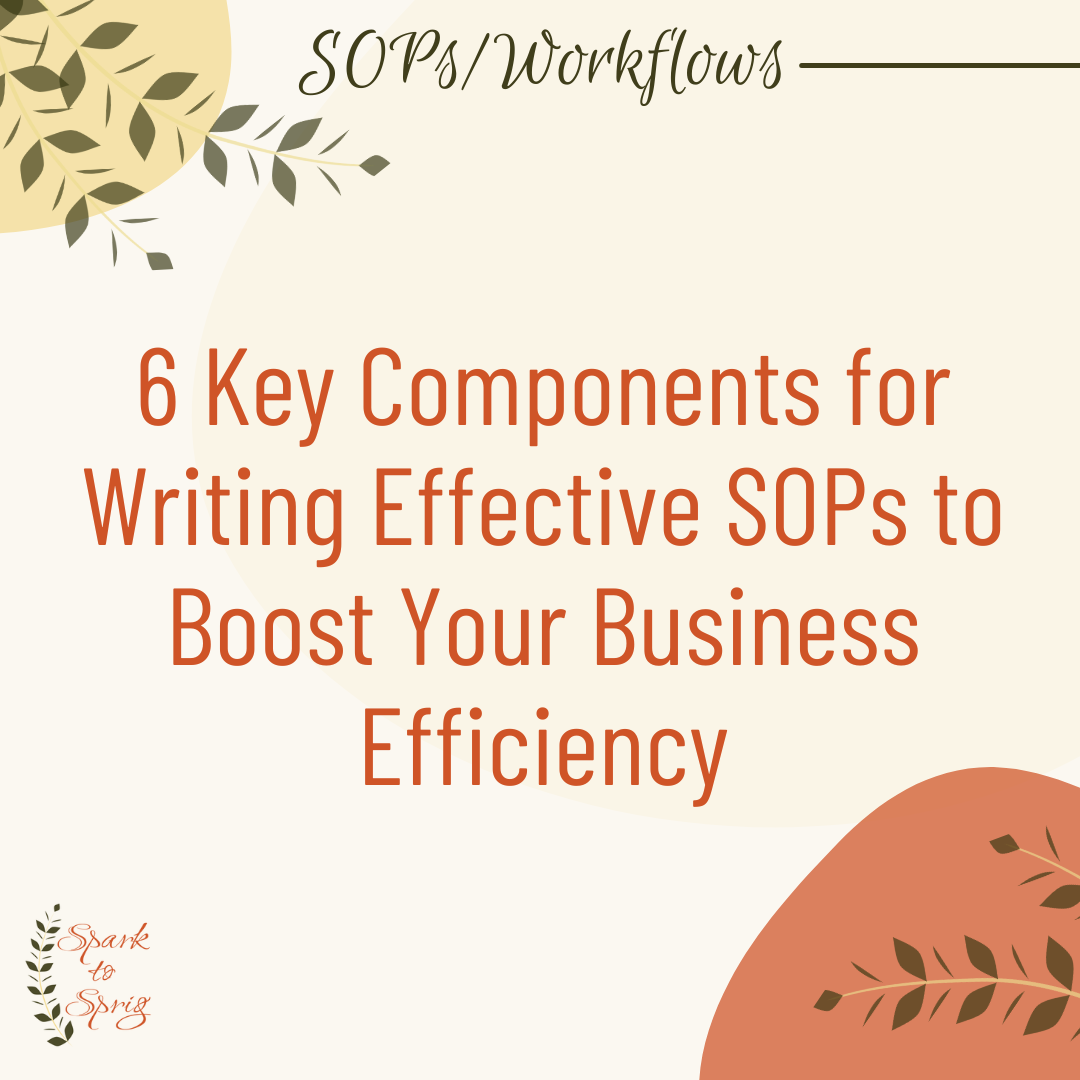 6 Key Components for Writing Effective SOPs to Boost Your Business ...